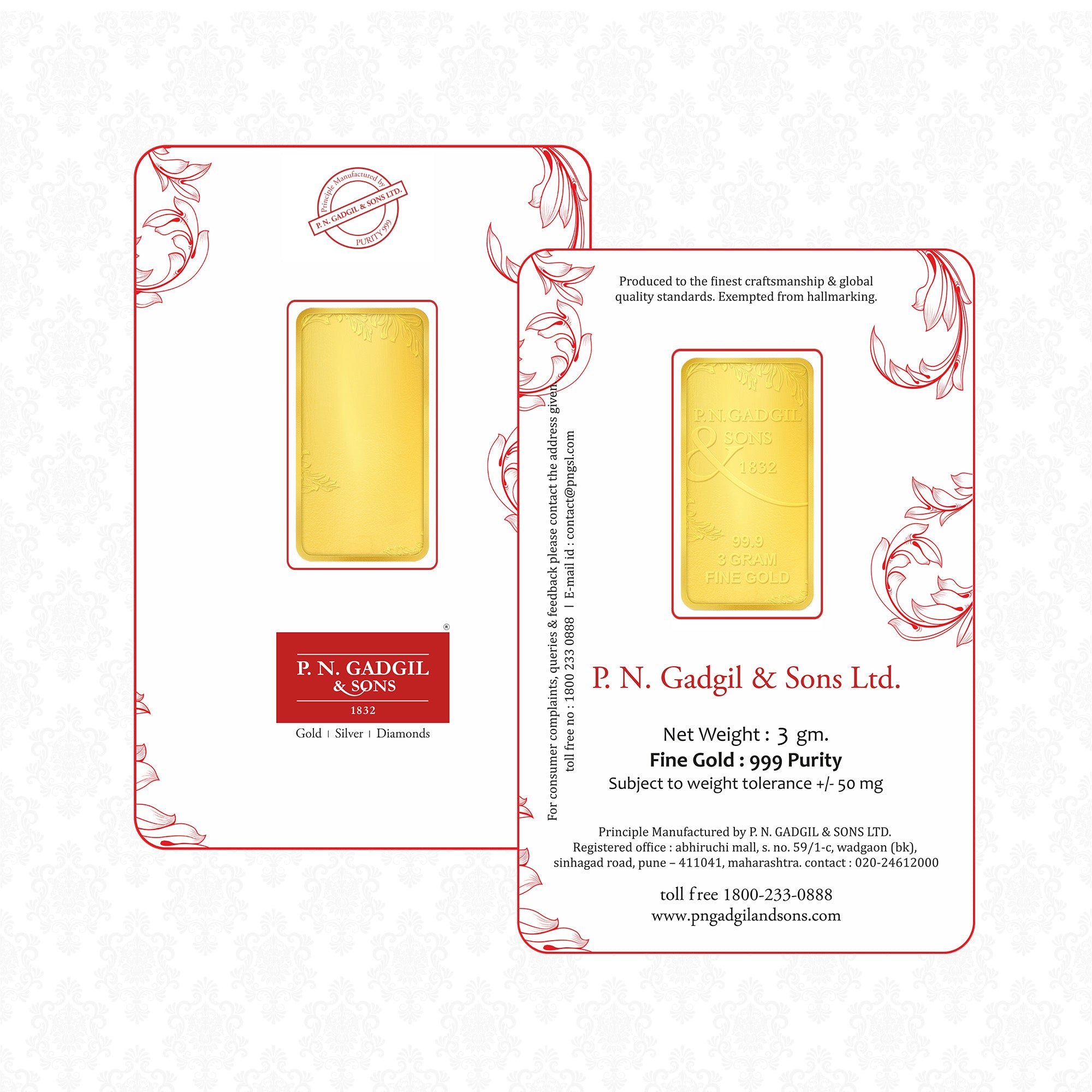 Own a 3GM Pure Gold Biscuit | A Signature Choice from PNG & Sons – P. N ...