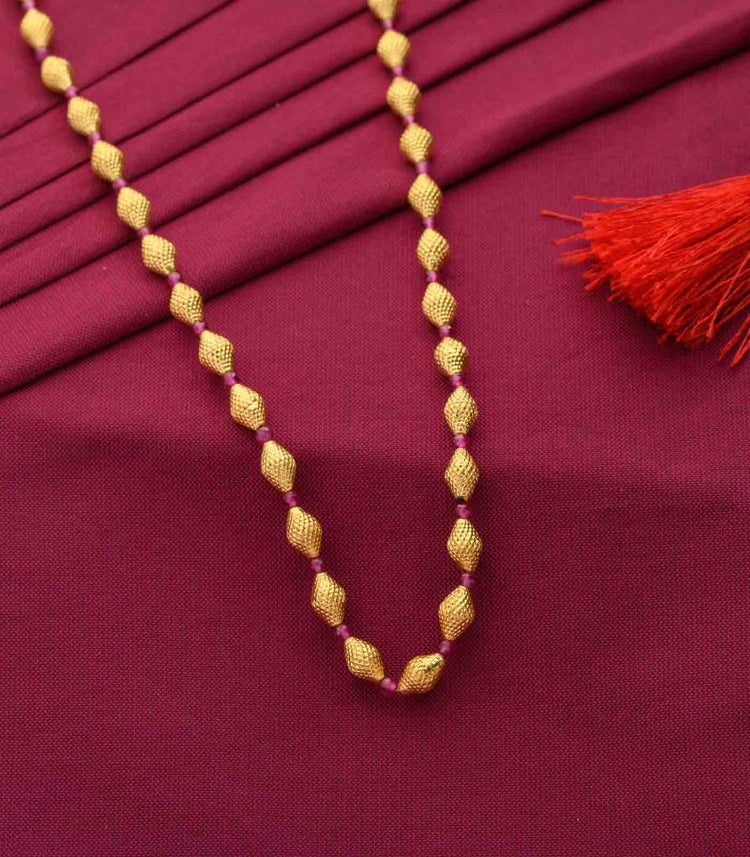 Necklace | Buy Conical Bead Single Color Gold Necklace @OnlinePNG – P ...