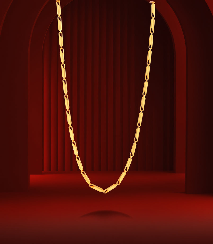 Buy Gold Link Chain with Polished Finish – P. N. Gadgil & Sons Ltd