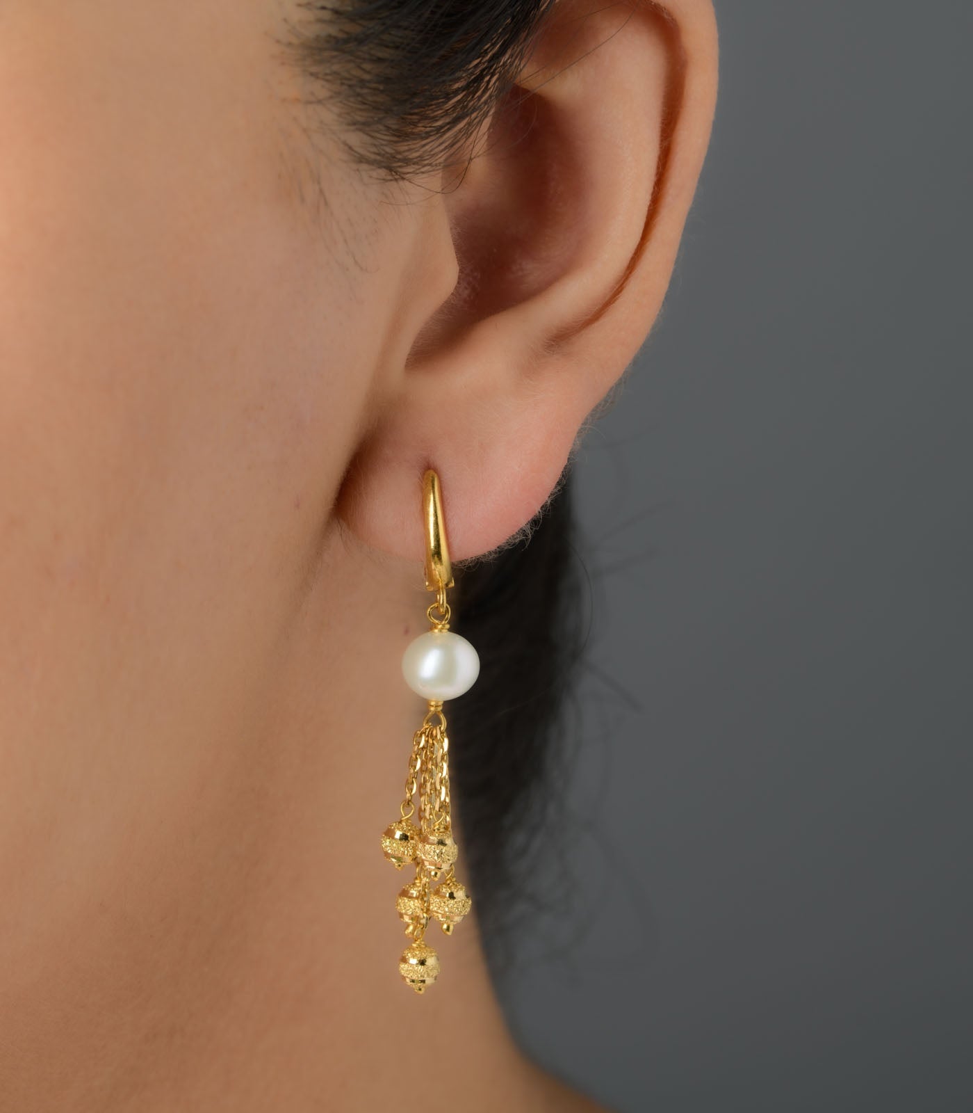 Earrings | Buy Flounce With Pearl Earrings @OnlinePNG – P. N. Gadgil & Sons Ltd