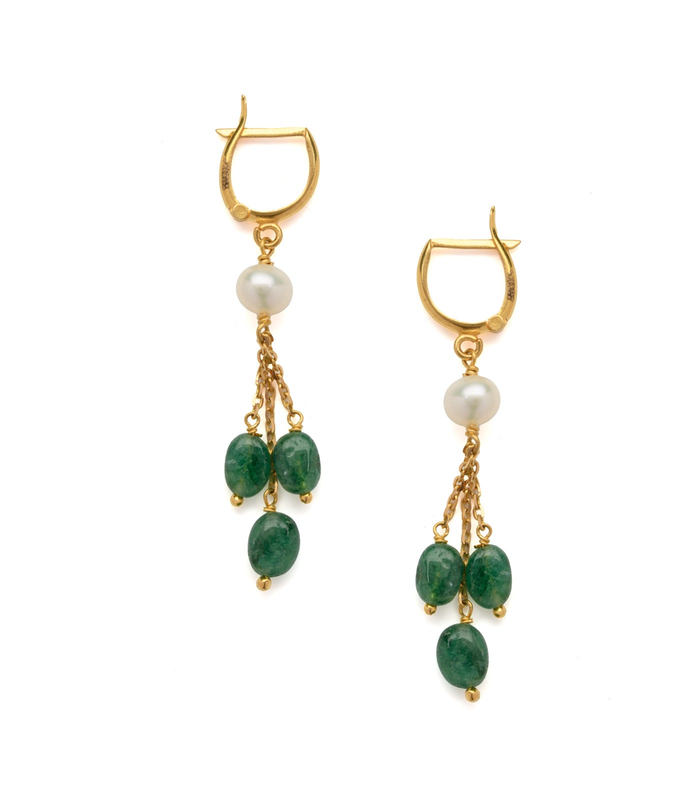 Earrings | Buy Trident Green Gemstones Earrings @OnlinePNG – P. N. Gadgil & Sons Ltd