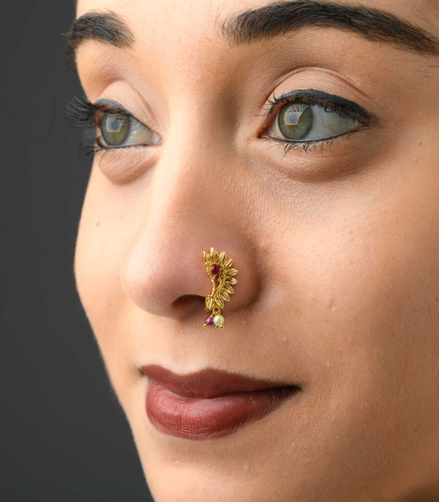 Buy Gold Nath for Women at best prices – P. N. Gadgil & Sons Ltd