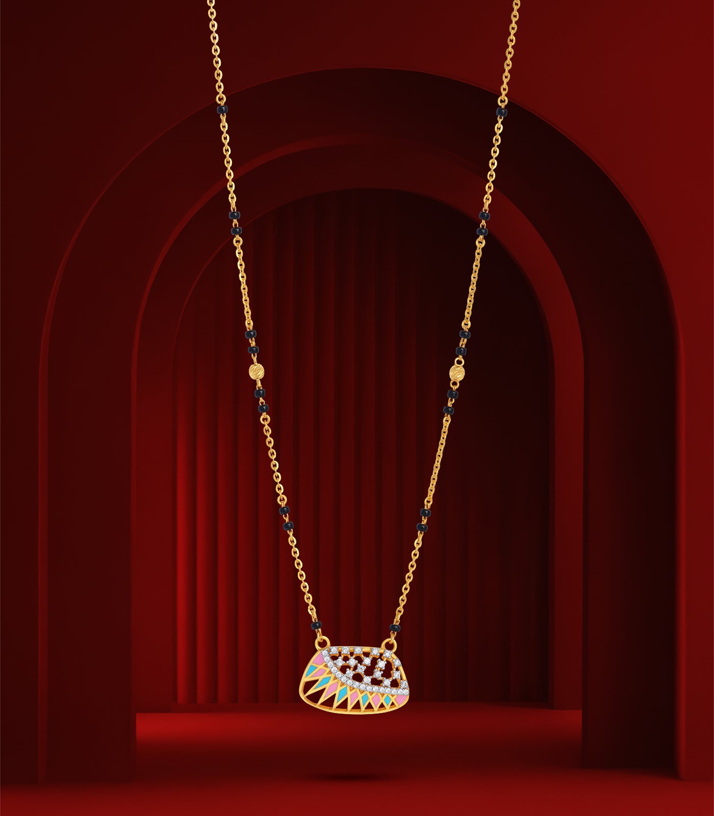 Buy Gold Mangalsutra Radiant Prism Pure Elegance – P. N. Gadgil & Sons Ltd